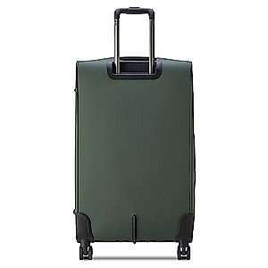 DELSEY Paris Sky Lite Softside Expandable Luggage with Spinner Wheels, Green, Checked-Large 28 Inch