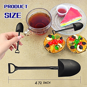 OaaXbbECco Novelty Mini Shovel Shape Spoons Cute Disposable Plastic Dessert Spoons (100)