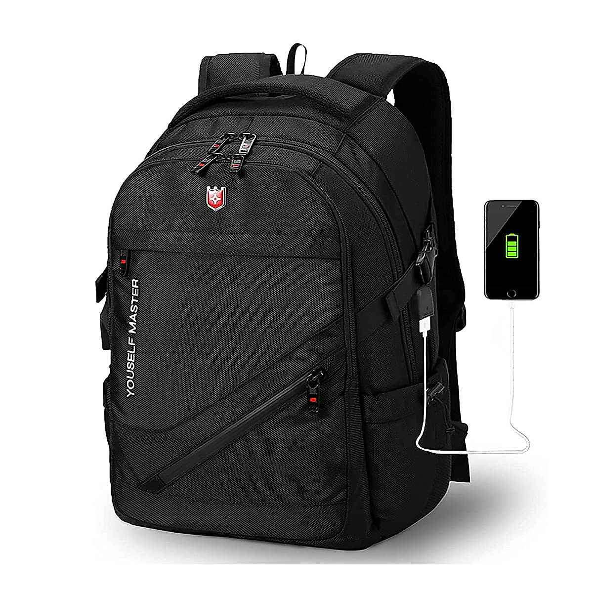 King'sGuard Laptop Backpack,Business Water Resistant Laptop bag Backpack with USB Charging Port Gift for Men Fits 16 inch Laptop (16inch)