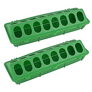 Tofficu Chicken Feeder Tray Pigeon Feeder Pigeon Feeder 2pcs Birds Feeding Troughs Feeding Food Groove Bowls Pigeon Food Containers Poultry Feeder Chicken Feeder Trough Chicken Food Dispenser