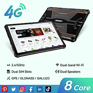 OUKITEL RT6 10.1in 20000mAH/77WH Android13 Tablet,14GB+256GB(1TB) 1200×1920 FHD+ Rugged Tablet,16MP+16MP Camera 8-core 4G LTE Waterproof Tablet/33W Fast Charging/OTG/Reverse Charge/T-Mobile/Wi-Fi