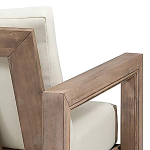 Christopher Knight Home Randy Outdoor Acacia Wood Loveseat Set with Coffee Table, Brown and Beige