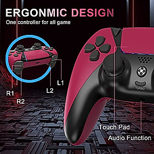 OUBANG Control for PS4 Controller, Game Remote for Elite PS4 Controller with Turbo, Steam Gamepad Work with Playstation 4 Controller with Back Paddle, Scuf Controllers for PS4/Pro/PC/IOS/Android Gamer