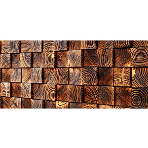 Sound Diffuser, Acoustic Panel, Living Room Decor, 3d Art, Set of 3 Wooden Mosaics