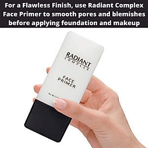 Best Makeup Base: Radiant Complex Face Primer and Pore Minimizer Transforms Your Skin into a Smooth Matte Canvas for Applying Foundation and Make Up, Hiding Fine Lines, Blemishes and Wrinkles 1.2 OZ