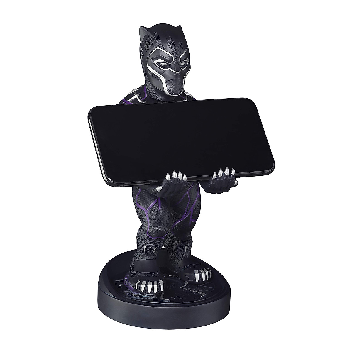 Exquisite Gaming: Marvel End Game: Black Panther - Original Mobile Phone & Gaming Controller Holder, Device Stand, Cable Guys, Licensed Figure