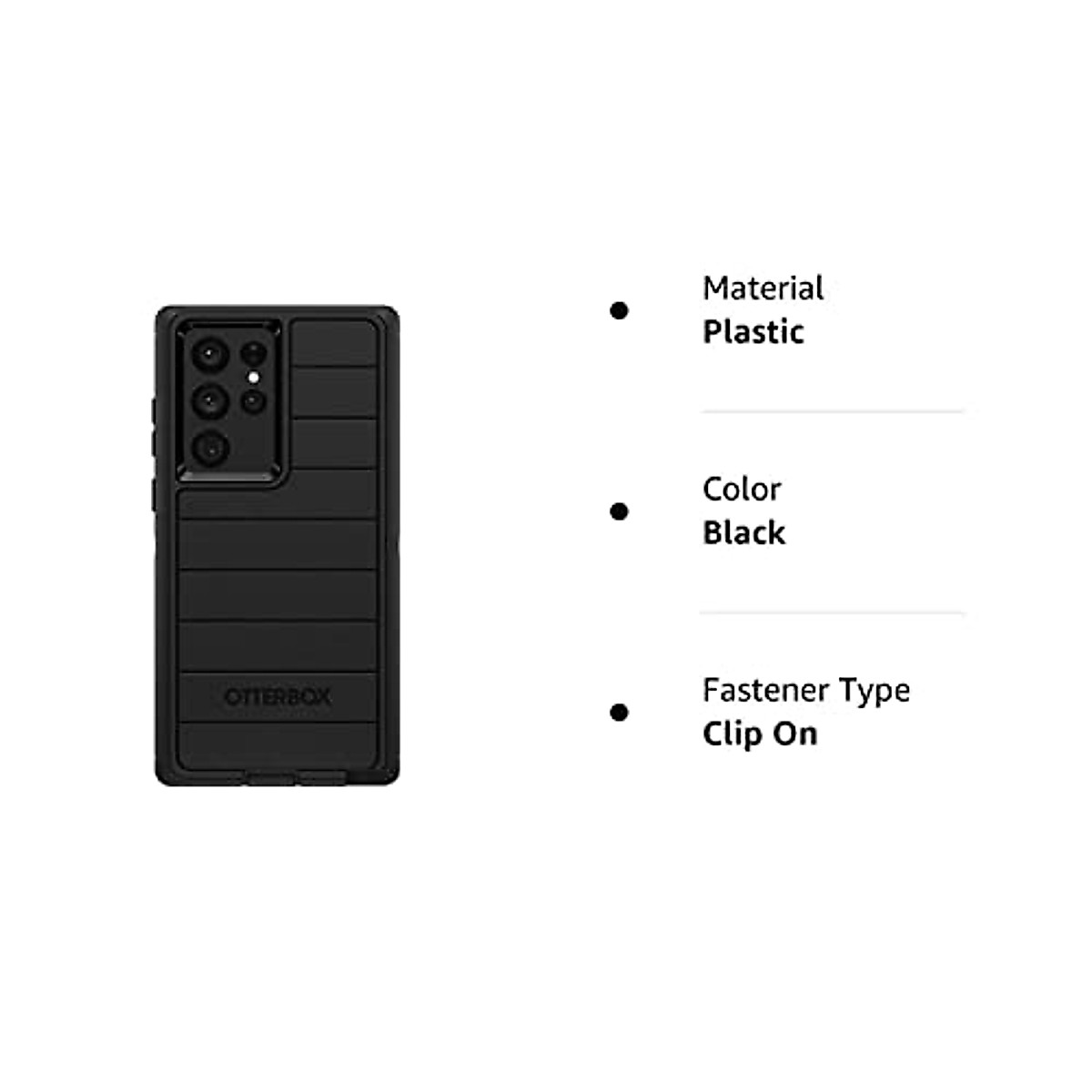 OtterBox Defender Pro Case & Belt Clip/Stand for Samsung Galaxy S22 Ultra (NOT S22 or Plus or Other Models) (Black)