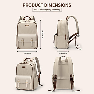 GOLF SUPAGS Travel Laptop Backpack for Women College Backpack Purse Casual Daypacks Fits 15 Inch Notebook (Apricot)