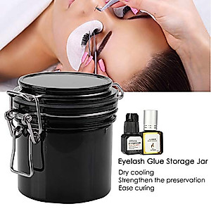 Eyelash Glue Storage Jar, Sealed Storage Container Cylinder for Eyelash Extension Glue, Anti Drying Condensation Glue Storage