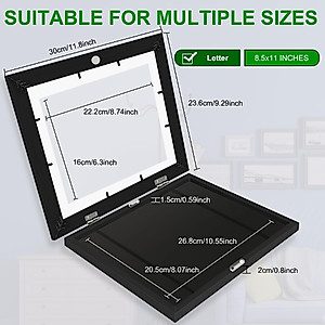 G4S3 2 Pack Kids Art Frame, 8.5x11 Front Opening Kids Artwork Frames Changeable, Chind Artwork Display Storage Frame for 3D Picture Crafts, Children Drawing Hanging Art, Holds 50-100 Pcs, Black