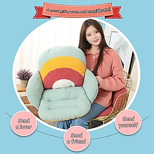 Semi-enclosed seat cushion, Semi-surrounded non-slip cushion, office chair cushion, dormitory seat cushion, integrated backrest cushion, Suitable for sofas, floors, etc, 45cm/17.71 inches Long