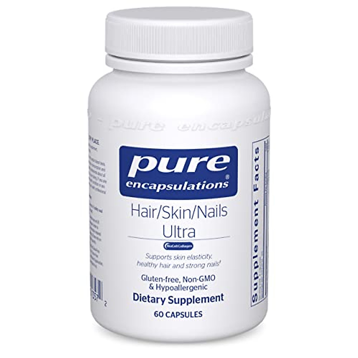 Pure Encapsulations Hair/Skin/Nails Ultra | Supplement for Collagen, Anti Aging, Keratin, Antioxidants, Skin Hydration, Health, Hair, and Nails* | 60 Capsules