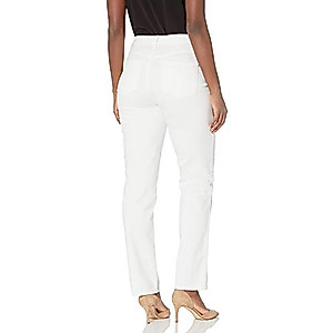 Gloria Vanderbilt womens Amanda Classic High Rise Tapered Jean, Vintage White, 12 Petite Regular
