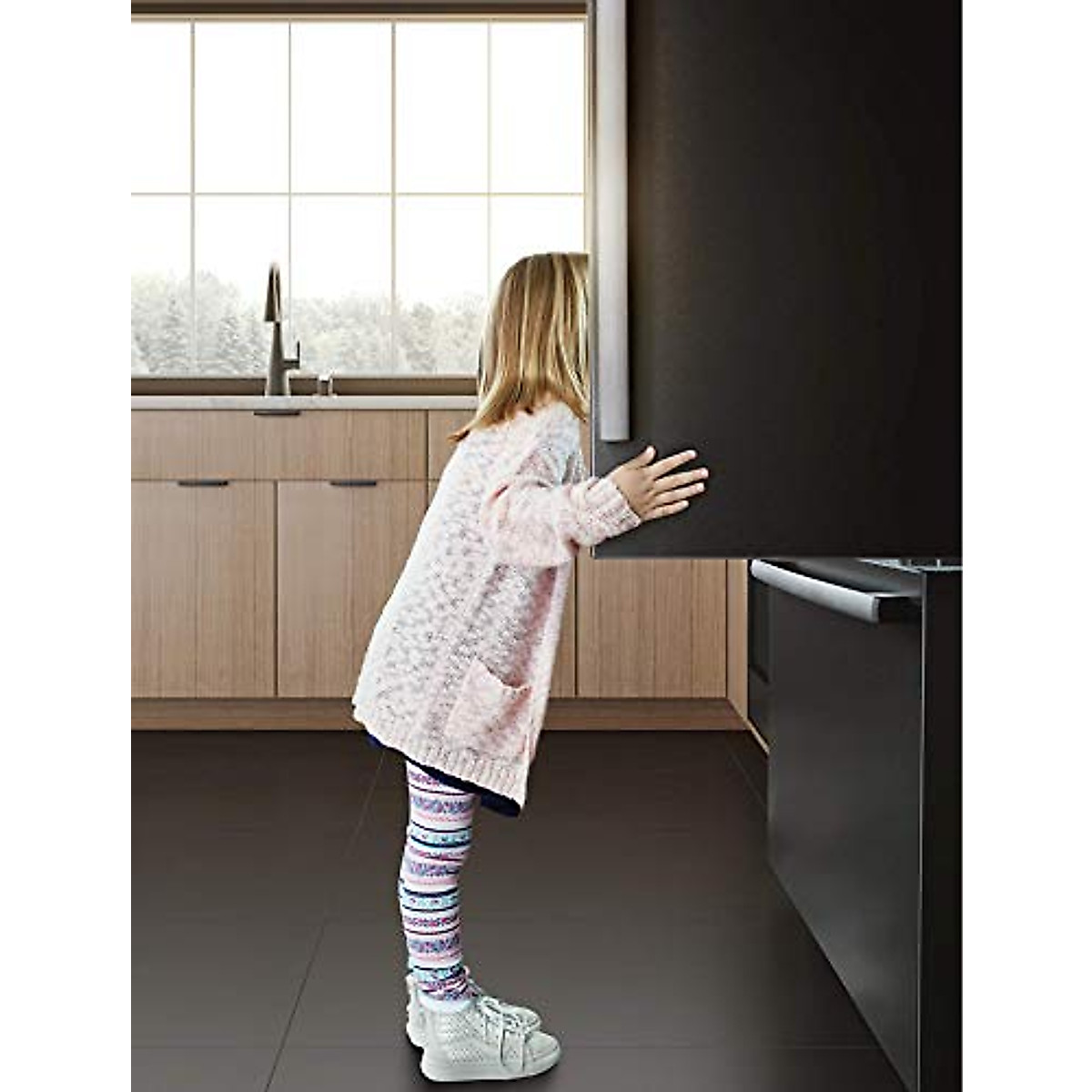 BOSCH 500 Series 36" Black Stainless Steel Counter-Depth 3-Door Refrigerator - B36CD50SNB