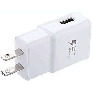 OEM Adaptive Fast Charger for Samsung SM-T510 15W with Certified USB Type-C Data and Charging Cable. (White 3.3FT 1M Cable)