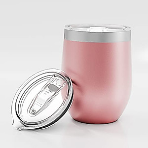 2 Wine Tumbler Lids 12 oz Spill Proof - 2.9 Inch Diameter - No Leak Splash Proof Replacement Silicon Slider Locking Closure, 2 Lids For Tumbler Open Close by C&berg