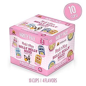 Weruva Dog Meals 'n More Natural Wet Dog Food, Belly Belly Nice! Digestive Support Variety Pack, 3.5oz Cup (10 Cups)