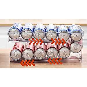 ROHAM Refrigerator Organizer Bins Pop Soda Can Dispenser Beverage Holder (12 Oz)