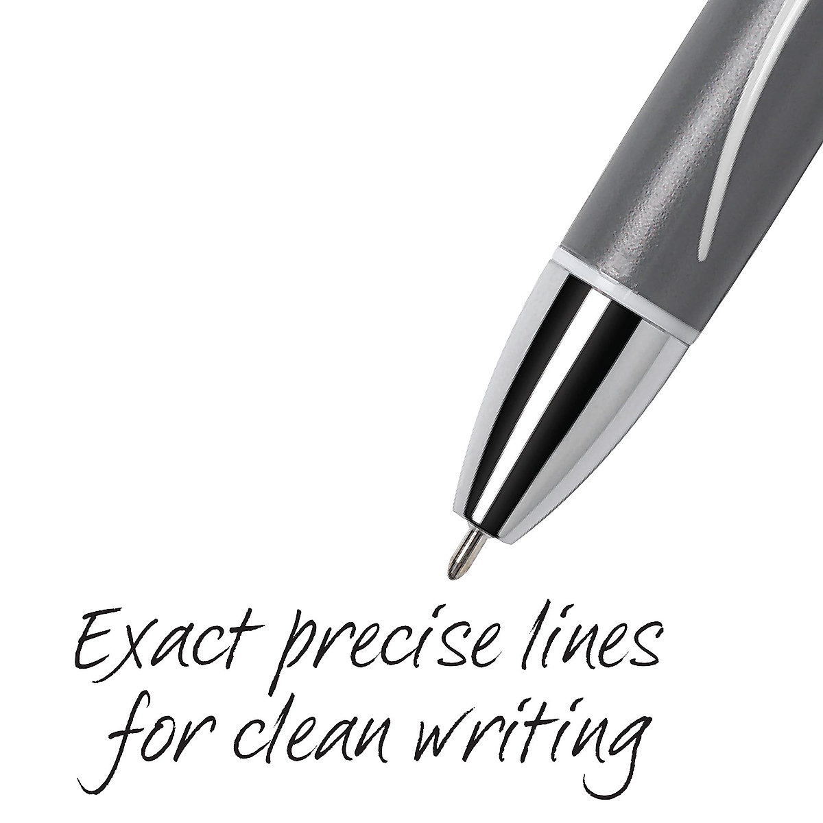 BIC Glide Exact Retractable Ball Point Pen, Fine Point (0.7 mm), Black, Precise Lines For Clean Writing, 3-Count