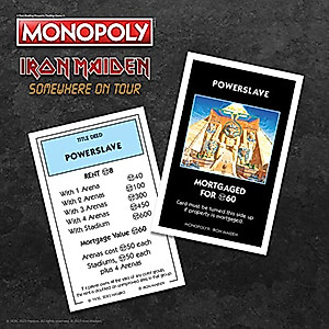 Monopoly Iron Maiden | Play as Bruce’s Lantern, Guitar Amp Stack, Nicko’s Drum Kit, and More | Officially Licensed Collectible Game Honoring British Classic Heavy Metal Icons