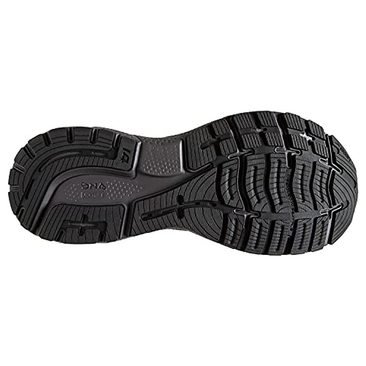 Brooks Ghost 14 Sneakers for Men Offers Soft Fabric Lining, Plush Tongue and Collar, and L Lace-Up Closure Shoes Black/Blue/Nightlife 9 D - Medium