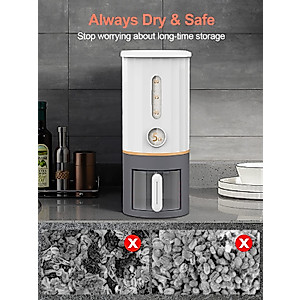 JOSTRY 25 Lbs Large Sealed Rice Dispenser, Cereal Dry Food Storage Containers with Measuring Cup, BPA-Free Household for Kitchen Pantry Organization