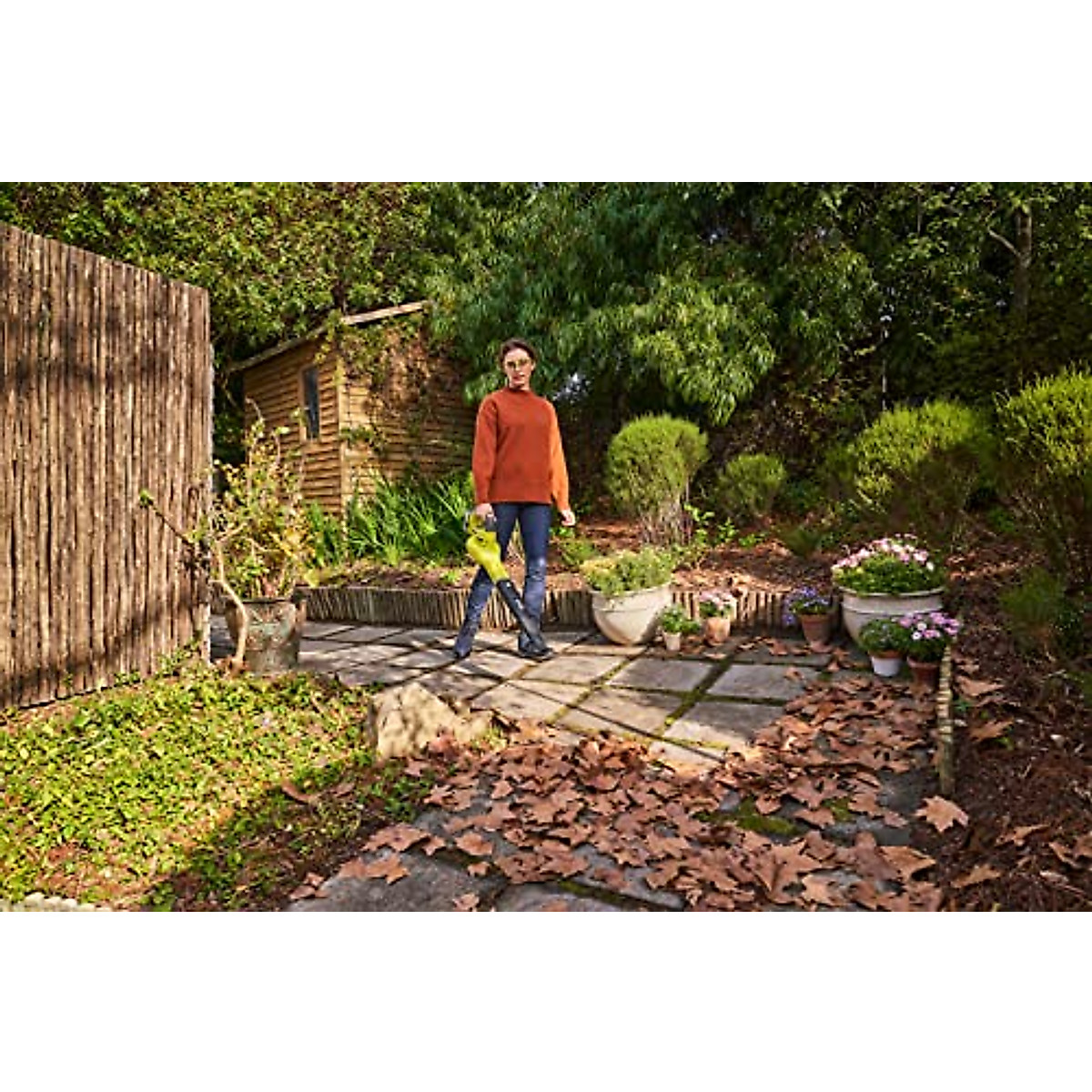 Ryobi OBL1820S ONE+ Cordless Blower, Air Speed (Zero Tool), 241 km/h, 18 V, Hyper Green and Grey