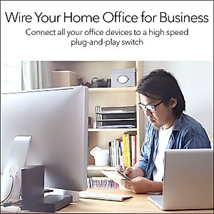 NETGEAR 8-Port Gigabit Ethernet Unmanaged Switch (GS308) - Home Network Hub, Office Ethernet Splitter, Plug-and-Play, Silent Operation, Desktop or Wall Mount