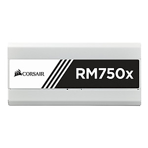 CORSAIR RMX White Series, RM750x, 750 Watt, 80+ Gold Certified, Fully Modular Power Supply- White