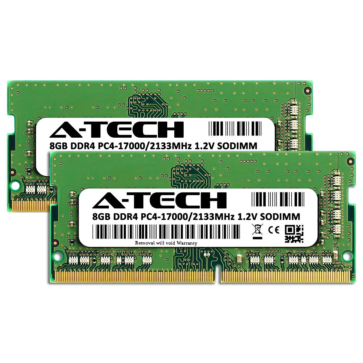 A-Tech 16GB (2x8GB) DDR4 2133 MHz SODIMM PC4-17000 (PC4-2133P) CL15 Non-ECC Laptop RAM Memory Modules