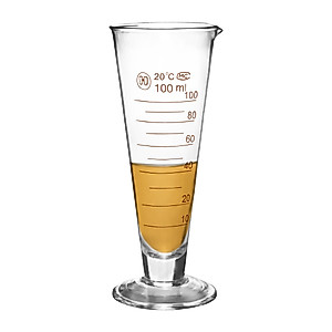 Professional Lab Graduated Measuring Cup with Spout 100ml Wide Mouth Glass Conical Beaker Thickened Borosilicate Beaker Heat Resistant (100ml) Transparent