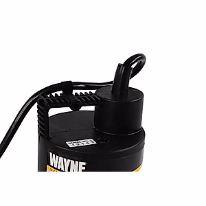 Wayne 57719-REL1 RUP160 1/6 HP Oil Free Submersible Multi-Purpose Water Pump, Black
