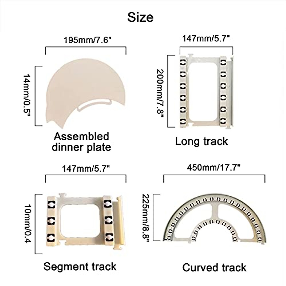 WMQ Household Long Table Rotating Manual Dining Table, Turntable Oval Dining Table, Turntable Adjustable Length Turntable