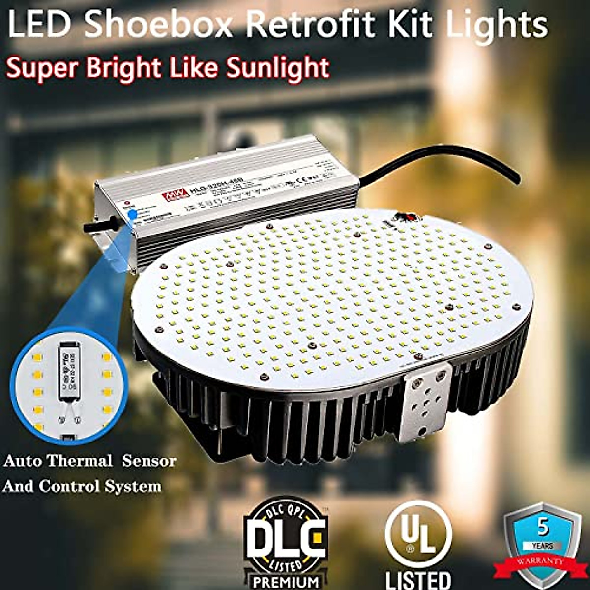 300W LED Retrofit Kit with Power Supply, 40500 LM 5000K Daylight Shoebox LED Retrofit Kit Light (1000W MH/HID Eq) E39 Mogul Base for Parking Lot Lights, High Bay Lights UL DLC Certified (300W 1-Pack)