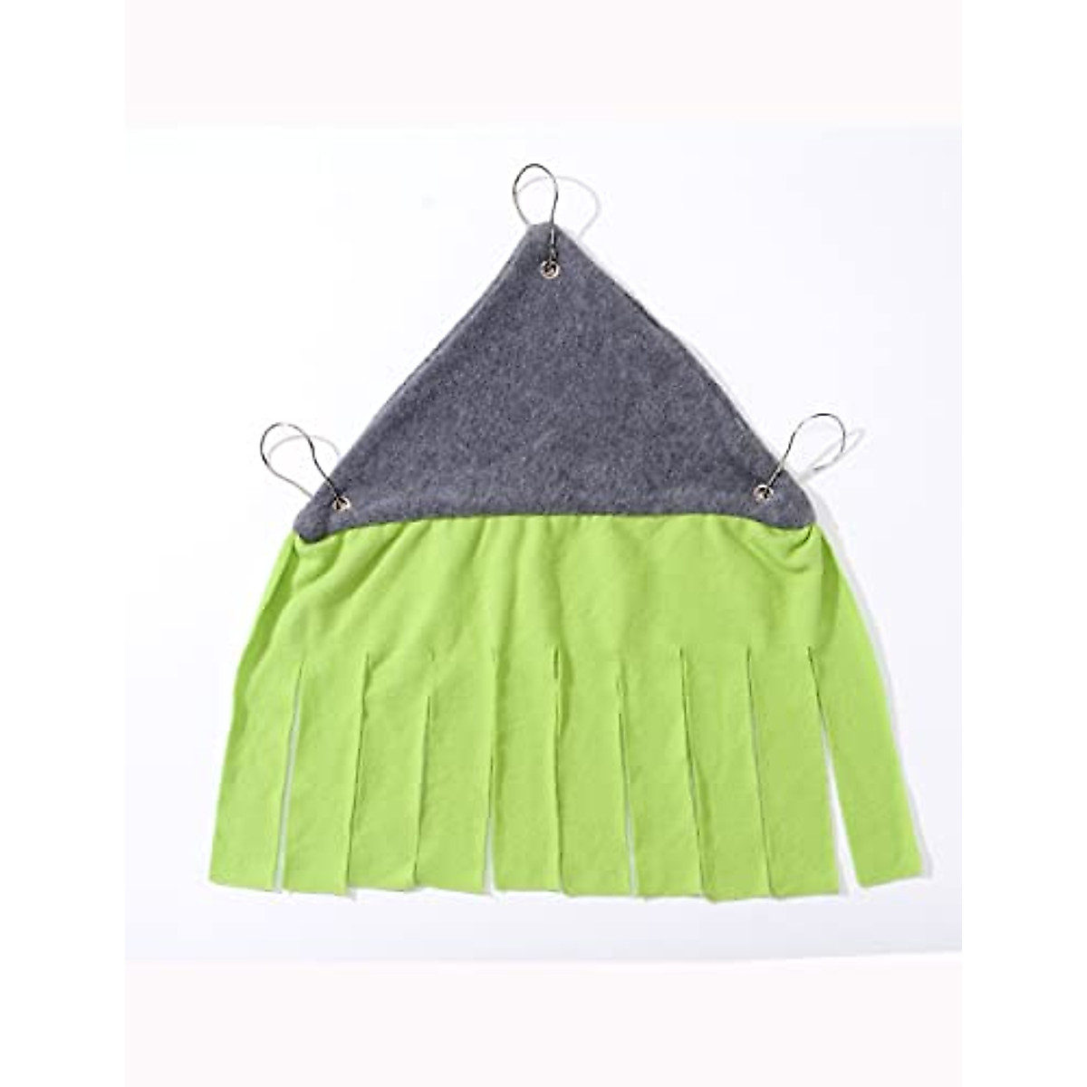 Hamster Hammock 2 Pieces Dutch Pig Rabbit Hedgehog Fringe Corner House shelter Tent nest Small pet shelter (Green)