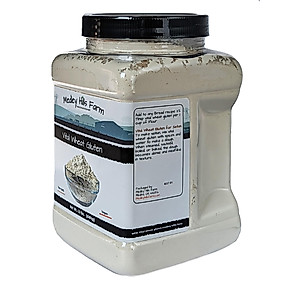Vital Wheat Gluten By Medley Hills Farm 1.5 lbs. in Reusable Container - High in Protein - Vegan - Non GMO - Keto Friendly - Make Seitan - Great Vital Wheat Gluten for Bread Making