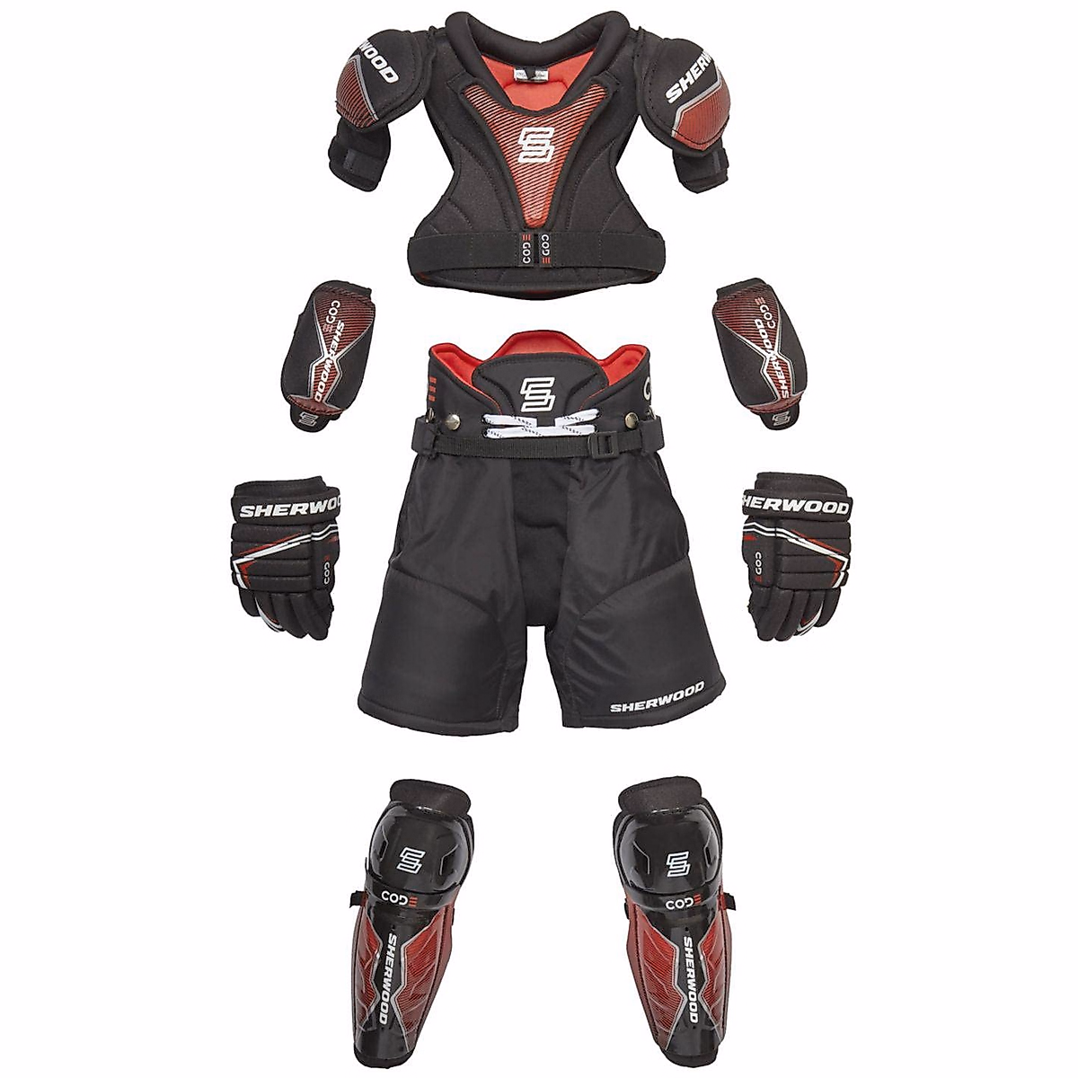SHERWOOD Code Premium Youth Hockey Kit, Large
