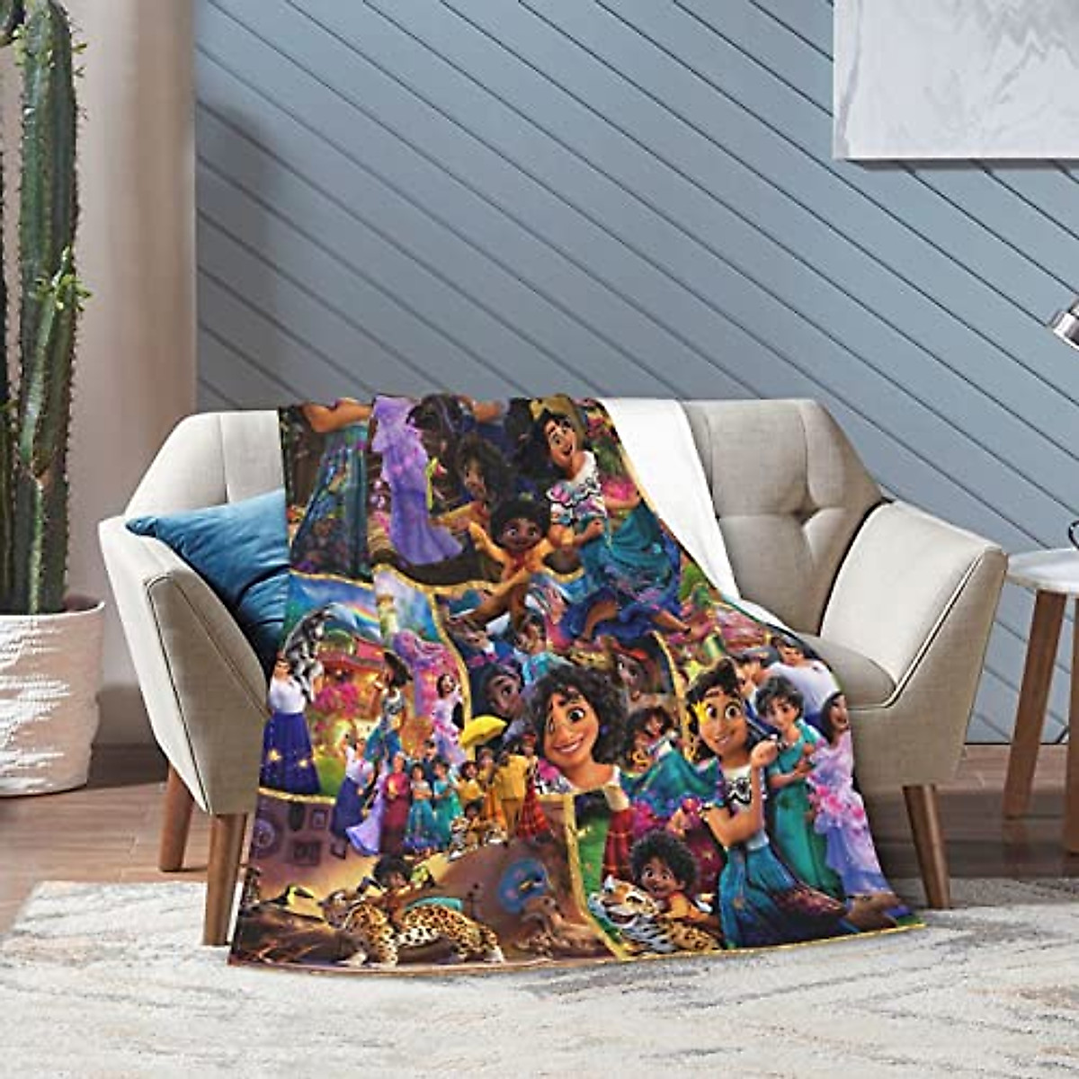 2pcs Cartoon Throw Blanket/Pillowcase Lightweight Plush Cozy Soft Air Conditioner Blankets 50"x40"