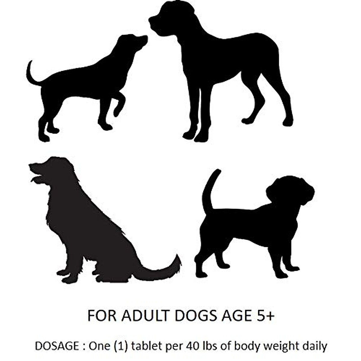 Essential Pet Products Adult Dog Hip & Joint Support Chewable Tablet Age 5+ with 500mg Glucosamine and 400mg Chondroitin, 120-Count