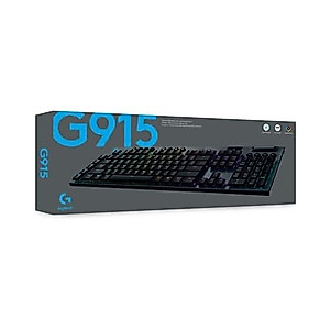 Logitech G G915 LIGHTSPEED Wireless RGB Mechanical Gaming Keyboard (GL Tactile) Bundle with Wireless Gaming Mouse, MX Palm Rest and 4-Port USB 3.0 Hub (4 Items)