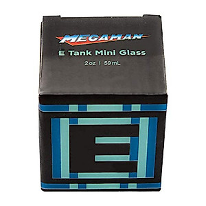 Just Funky OFFICIAL Mega Man Ceramic Shot Glass | Energy Tank Themed | Holds 1.5 Oz.
