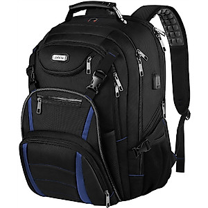 Travel Laptop Backpack, Extra Large Bookbag for Men Women,Basketball Backpack with USB Charging Port RFID Anti Theft TSA Approved,School College Student Water-Resistant Fits 17 Inch Computer Notebook