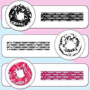 MTLEE 24 Pcs Cheer Scrunchies Bulk Cheer Pack Gifts Cheer Hair Accessories Cheerleading Hair Ties Cheerleading Elastics for Girls Women Cheer Teams Birthday Party