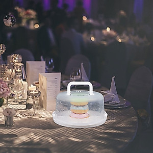 Reusable Cake Carrier Handle Portable Bread Box Cake Keeper Cake Storage Container Transporting Cakes Pies Desserts Fits Standard Cake Boxes Easy Clean