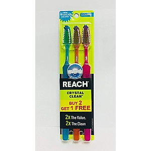 Reach Crystal Clean Tooth Brushes. Sparkling Colors! (Firm)