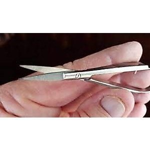 Professional Eye Brow -Micro Scissors 4.5" Straight Castroviejo stitch cutting embroidery spring action extra sharp for ENT-EYE-SKIN-DENTAL -61050 By Macs (Eye Brow Scissors Straight)
