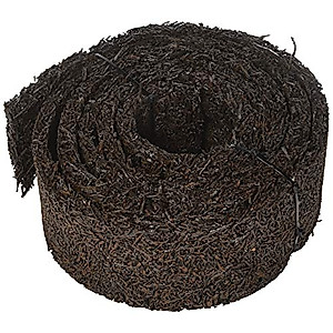 Plow & Hearth 55632 Recycled Rubber Permanent Garden Mulch Border, 120 L x 4.50 W, Black