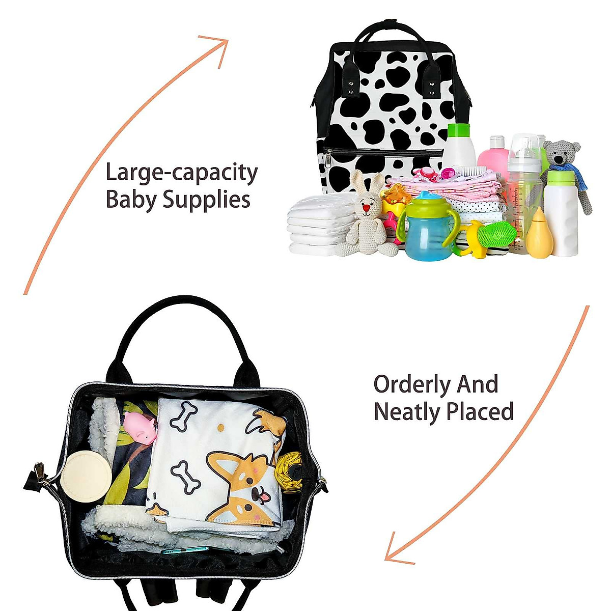 Vantaso Diaper Bag Mommy Backpack Travel Large Capacity Dinosaurs Space Shoulder Bag Multifunction Nappy Bag Tote Bag for Woman Man