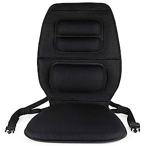 FOMI Premium Gel Cushion and Firm Back Support | Seat Cushion Pad and Upper Lower Thoracic and Lumbar Pillow for Car, Office Chair | Pressure Sore, Coccyx Pain Relief | Promotes Healthy Posture