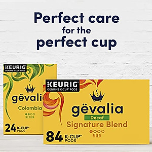 Gevalia Signature Blend Decaf Mild Light Roast K-Cup Coffee Pods (84 ct Box)